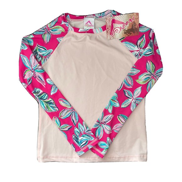 Okanu Surf | Swim | Nwt Okanu Surf Girls Sz 416 Long Sleeved Swim Top ...